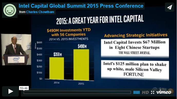 Intel Capital Nears Half Billion Dollars in 2015 Investment with over ...