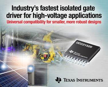 | TI introduces the industry’s fastest isolated gate driver for high ...