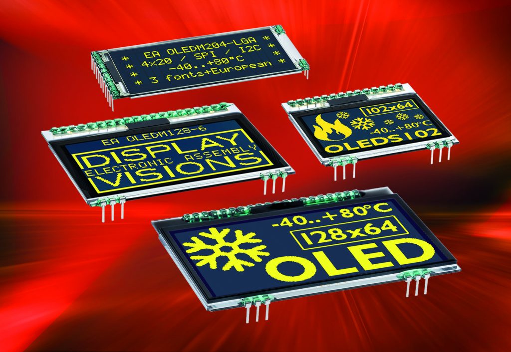 | World’s first OLED displays with pins for fast mounting