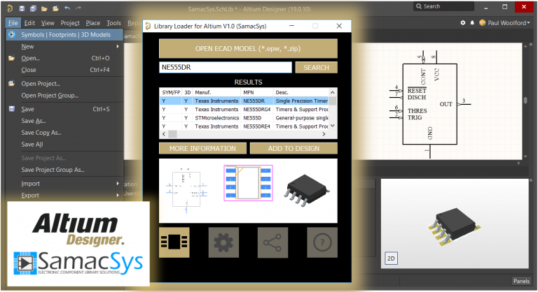 SamacSys and Altium deliver integrated platform for PCB footprints, schematic symbols and 3D ...